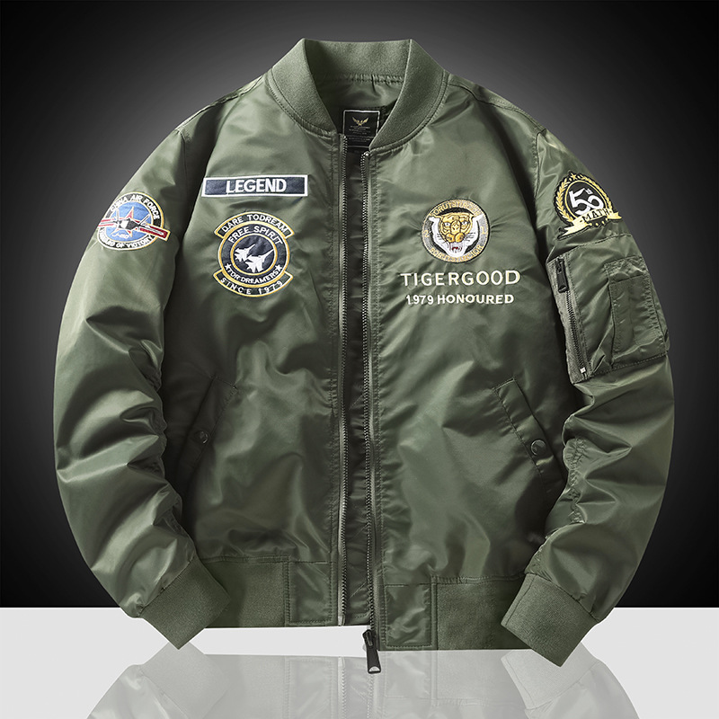 Air force tiger embroidered bomber jackets