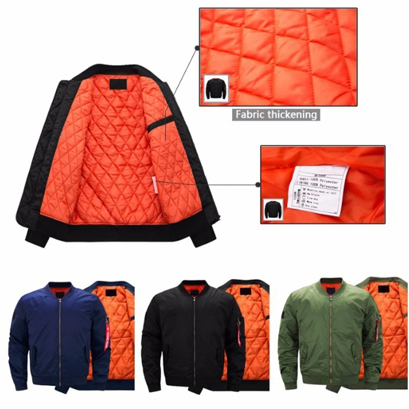 Black security uniform warm bomber jackets