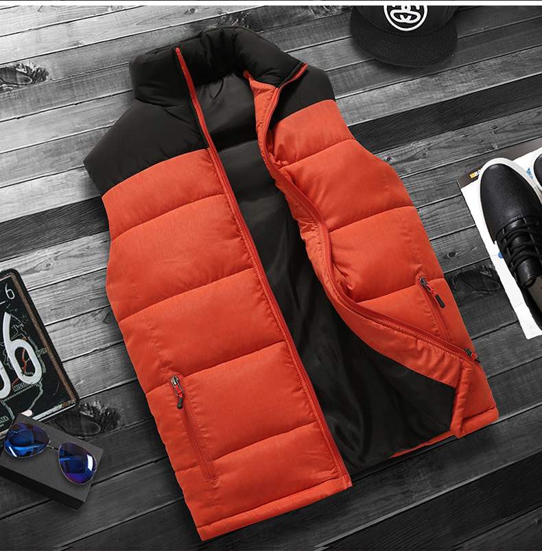 Company uniform work puffer vest for men