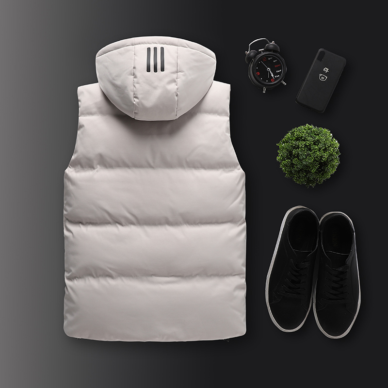 Custom hooded sleeveless winter puffer vest