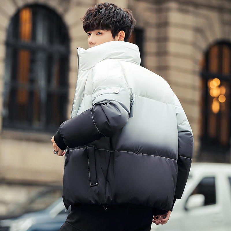 Gradient men’s casual fashion brand puffer jacket