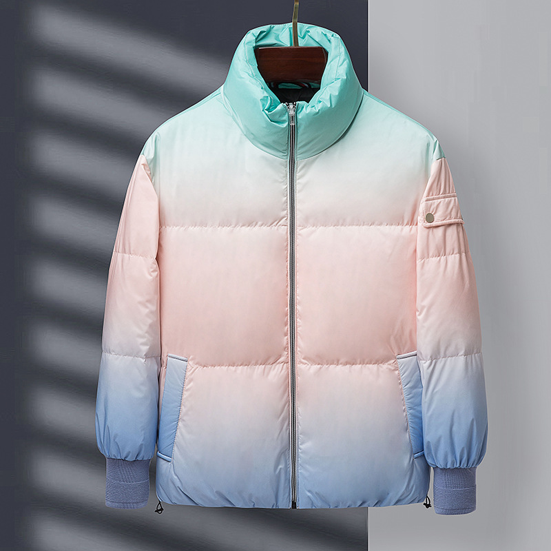 Gradient men’s casual fashion brand puffer jacket