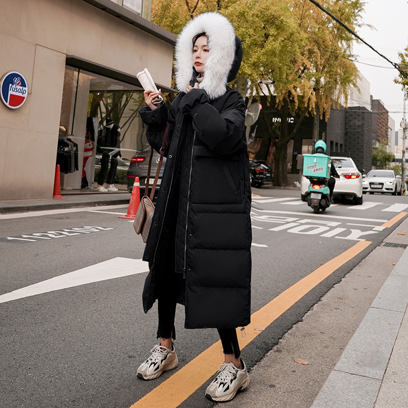 Korean style all-match super long puffer jacket