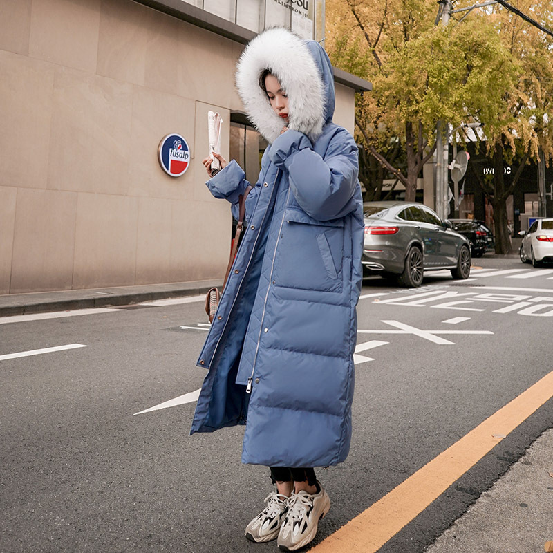 Korean style all-match super long puffer jacket