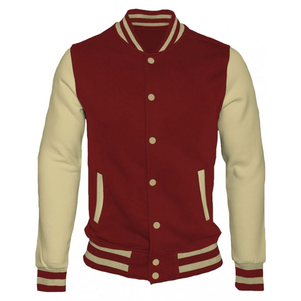 Long sleeve men leather varsity jackets