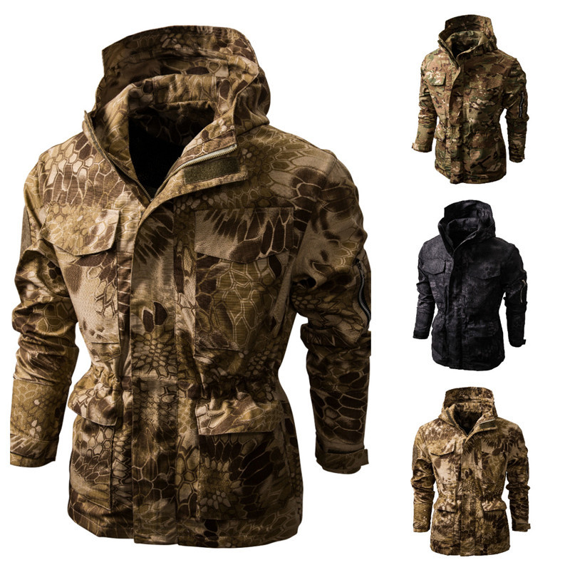 Multifunctional tactical hood man's camo jackets