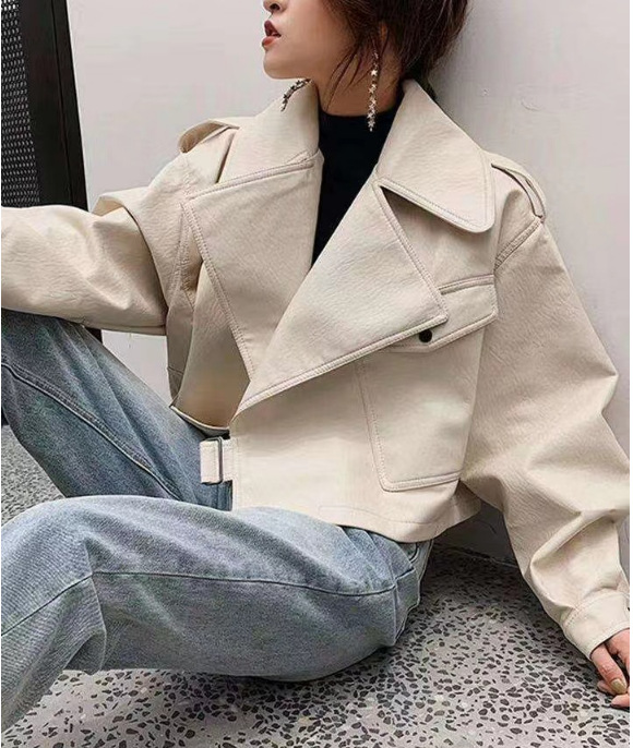 New loose faux sheep leather jacket