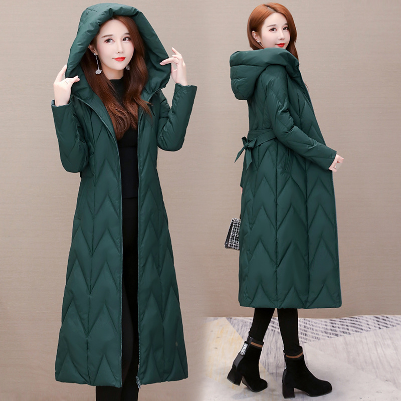 New thick and warm super long down jacket