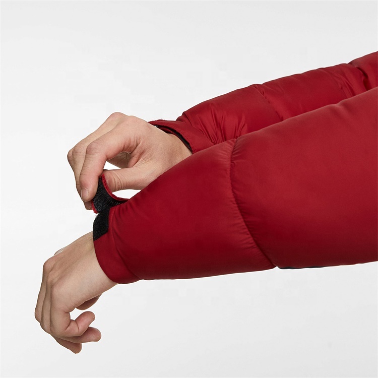 Custom logo plain down puffer jacket for men