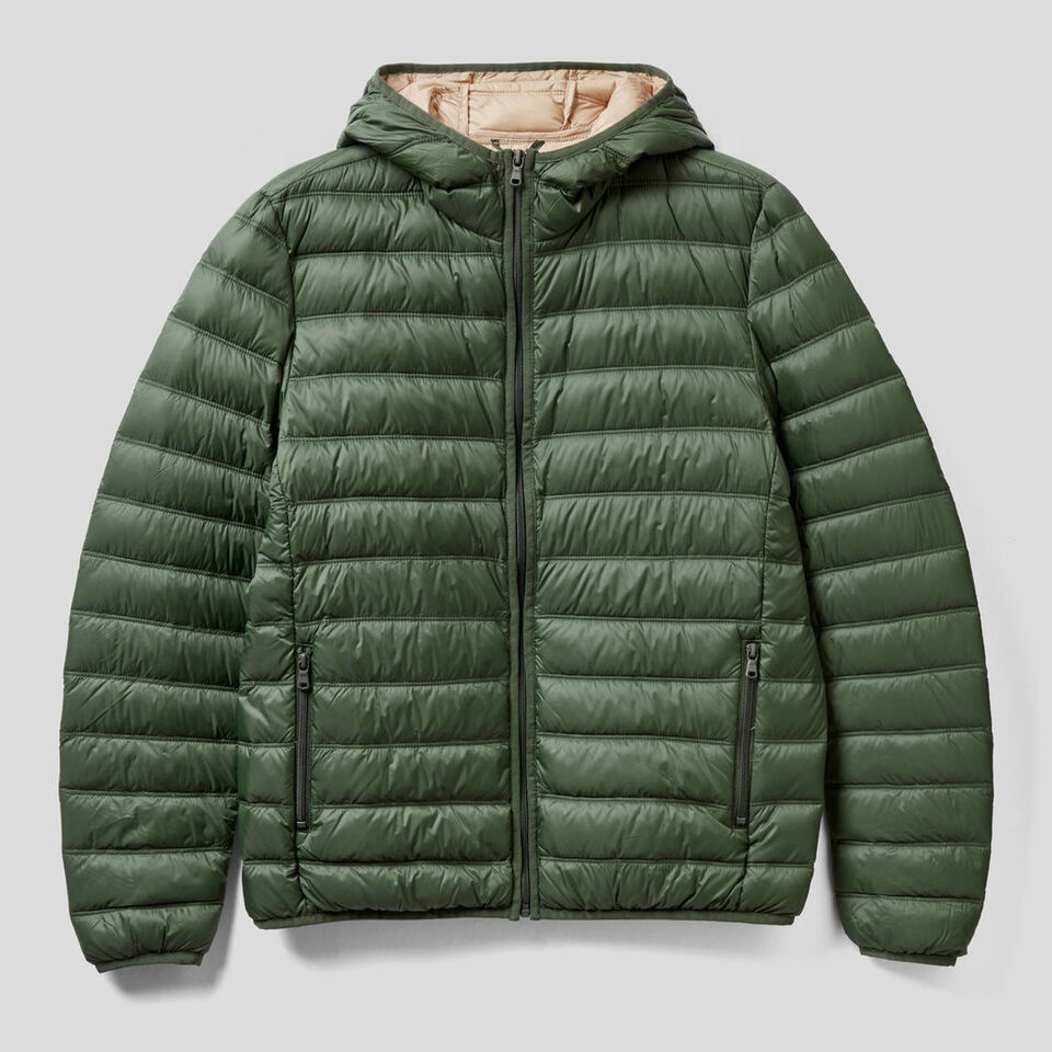 Long sleeve solid zipper puffer jacket